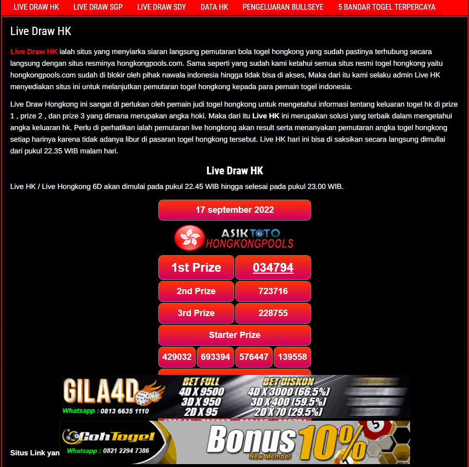 Live Draw Hongkong Pools Live Draw Hongkong Pools