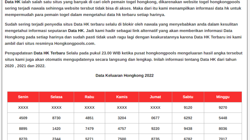 Data HK Kelompok Hasil Result Pengeluaran Togel Hongkong Data HK Kelompok Hasil Result Pengeluaran Togel Hongkong